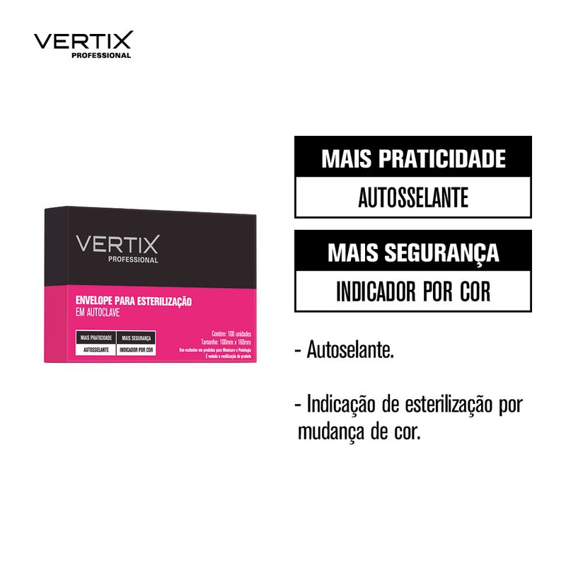 Envelope Para Esterilização 10X16Cm Vertix - Vertix Envelope Para Esterilização 10X16Cm Vertix - Vertix
