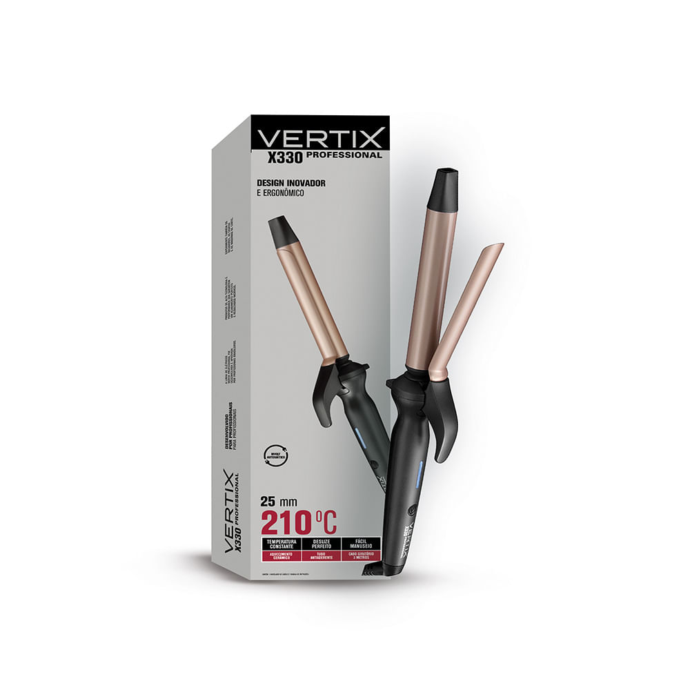 Modelador de Cabelo Profissional X330 25mm X 130mm Vertix - Vertix